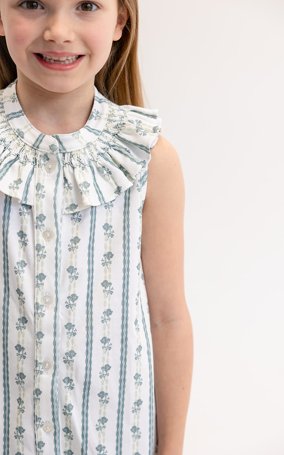 Molly Anne Sleeveless Dress in Scallop Stripe – Sun House Children's